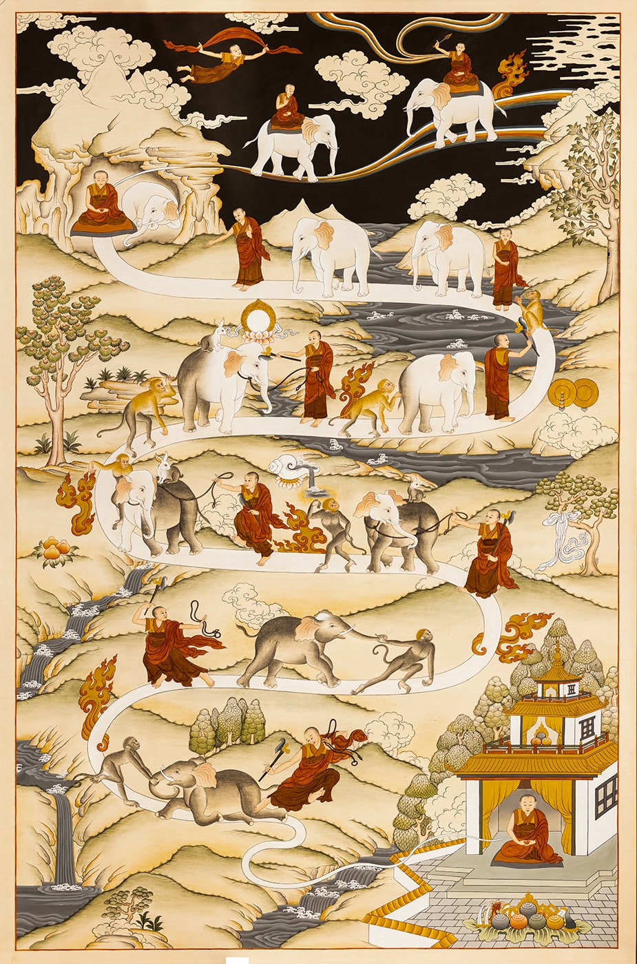 Way To Heaven (The Nine Stages of Shamatha) - Buddhist Art